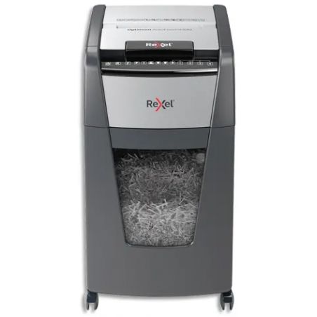 REXEL Destructeur de documents Optimum Auto+ 300M P-5, coupe micro, 2x15mm, 300 feuilles, 60 L ...